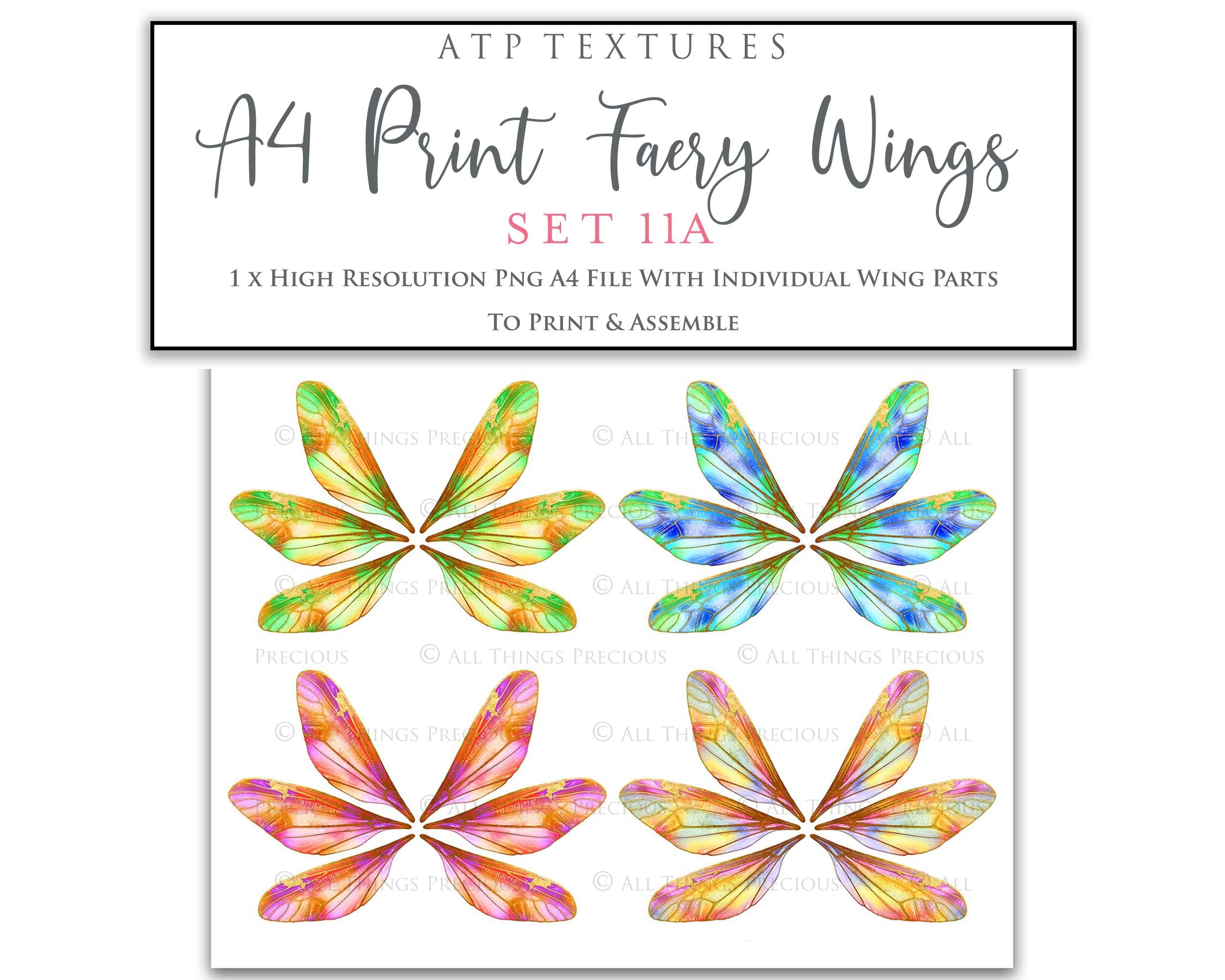 PRINTABLE FAIRY WINGS - Set 11