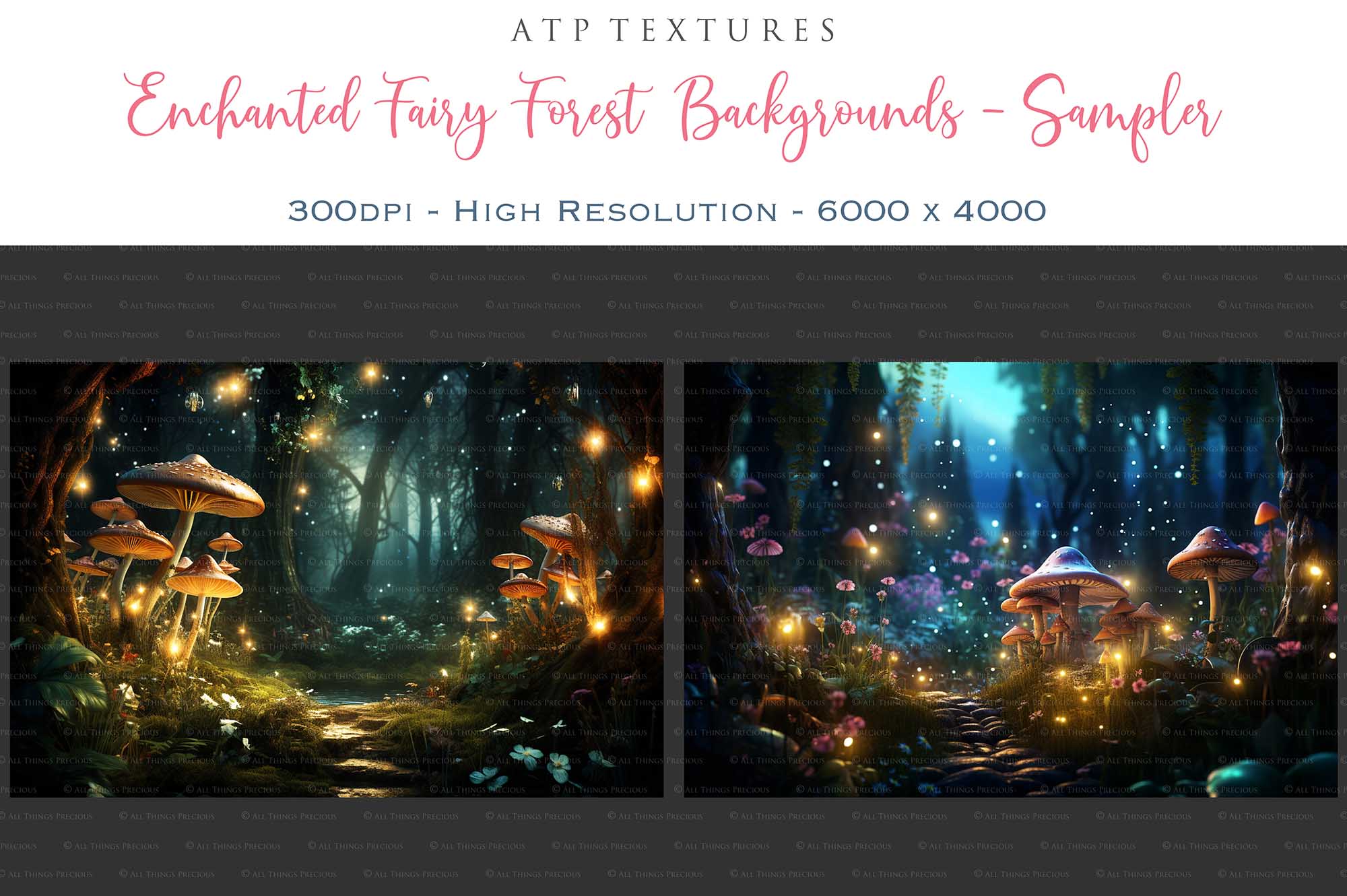 AI Digital - 24 ENCHANTED FAIRY FOREST BACKGROUNDS – ATP Textures