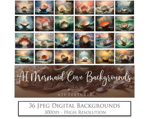 AI Digital - 36 MERMAID COVE BACKGROUNDS