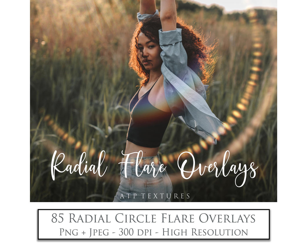 RADIAL / CIRCLE FLARE Digital Overlays – ATP Textures