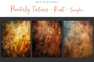 15 Painterly Textures - RUST - Set 1