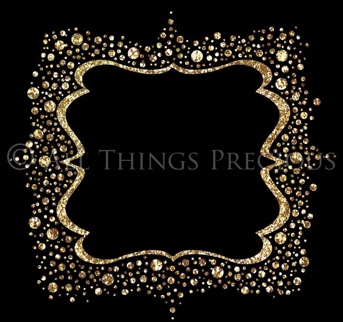 GOLD GLITTER FRAMES - Clipart – ATP Textures