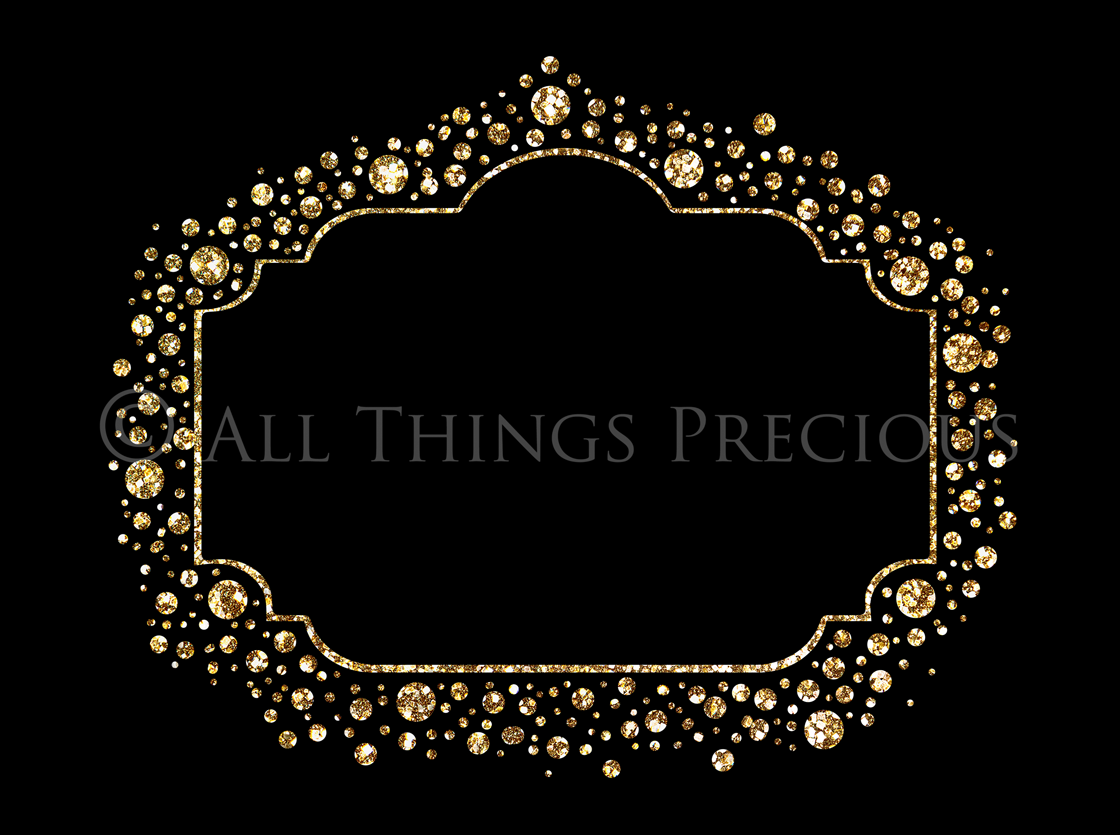 GOLD GLITTER FRAMES - Clipart – ATP Textures