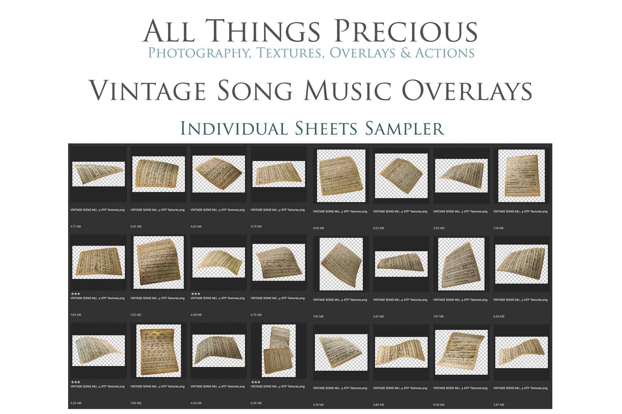 VINTAGE SONG MUSIC Digital Overlays – ATP Textures