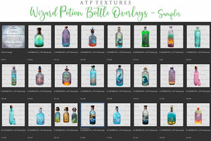 WIZARD POTION BOTTLES - Set 1 - Digital Overlays