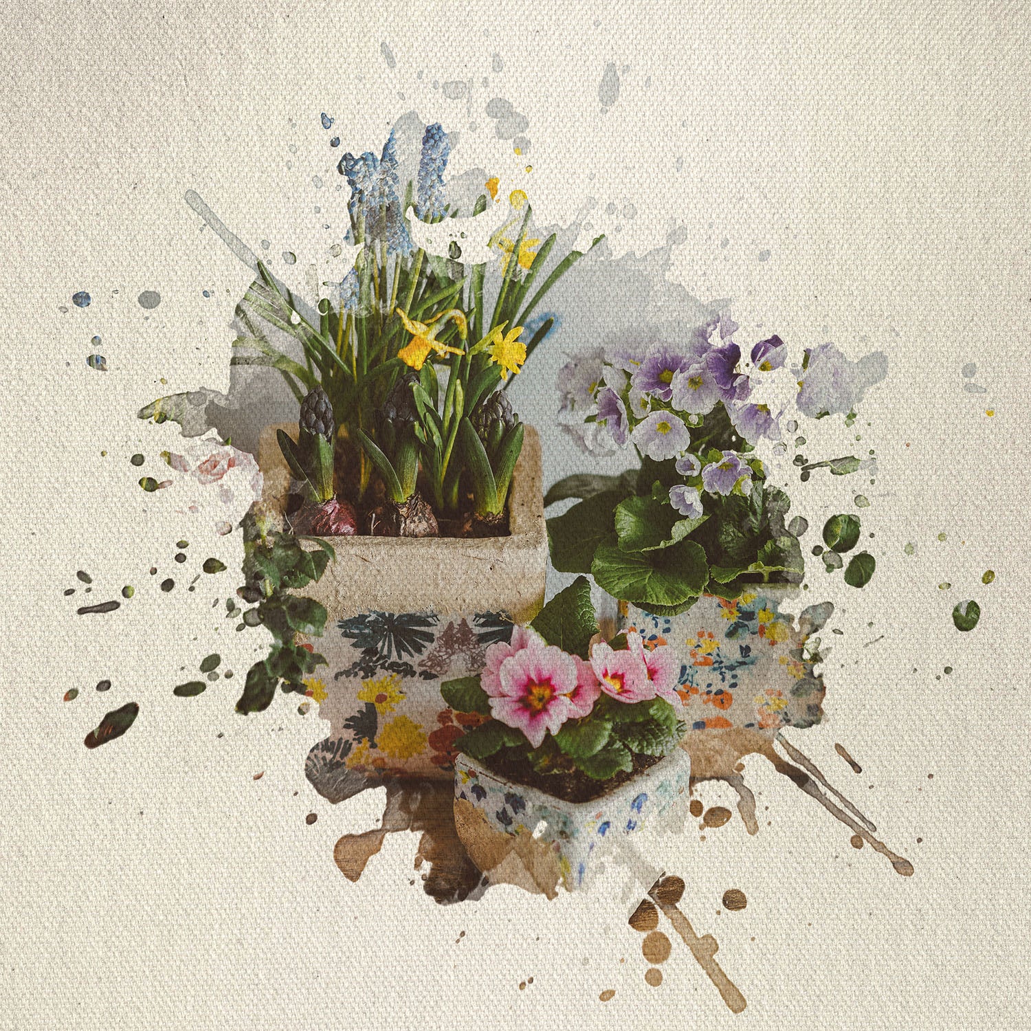 WATERCOLOUR CLIPPING MASKS With PHOTOSHOP BRUSHES Digital OVERLAYS ...